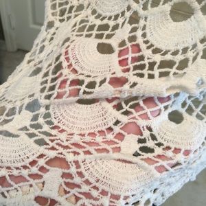 Cato | Tops | Cato White Crochet Open Weave Tunic Size M | Poshmark